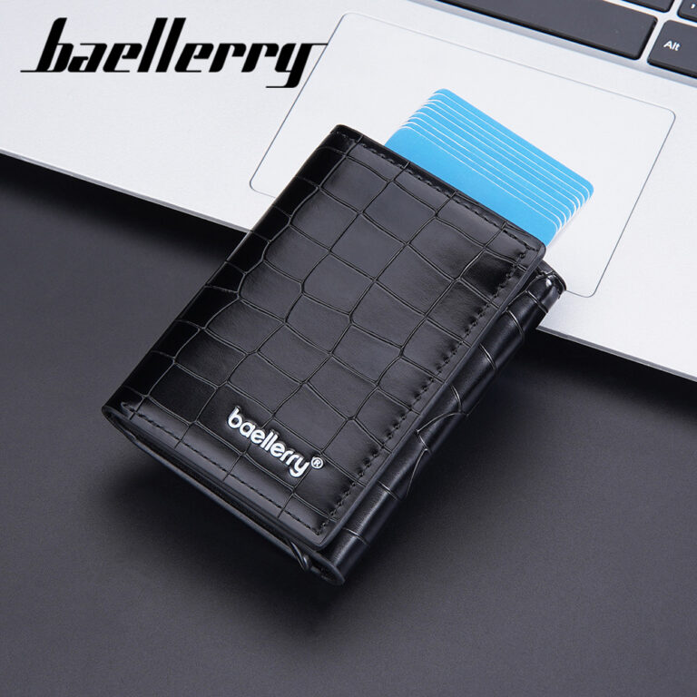 Baellerry Branded Tri-Fold Automatic Card Holder Wallet
