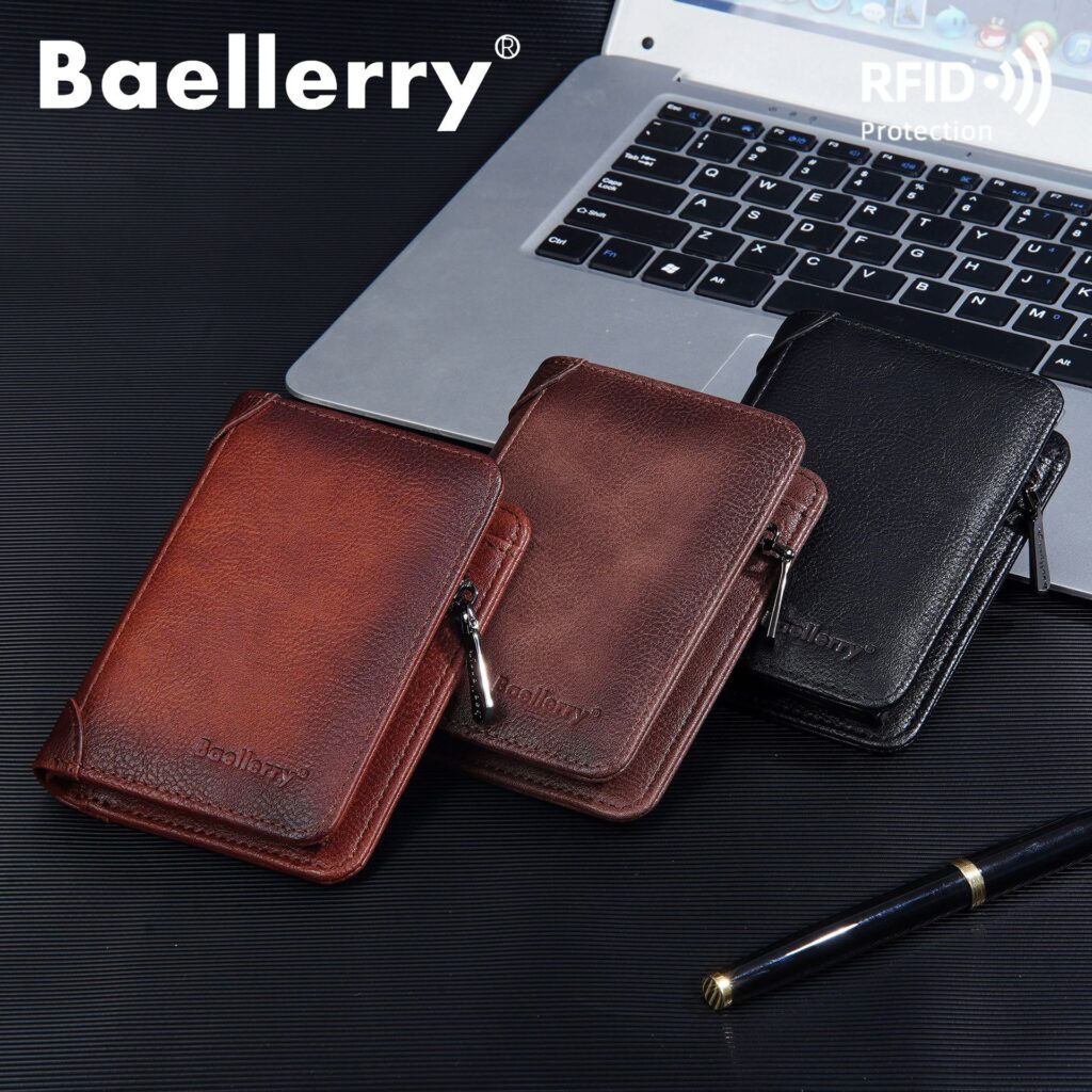 Baellerry RFID Protected Wallet With Zipper Pocket